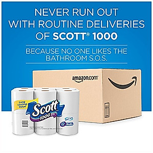 Scott 1000 Sheets Per Roll Toilet Paper, Bath Tissue, 20 Rolls