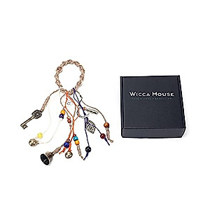 Witch Bells for Door Knob for Protection - Witch Decor for Home and Kitchen - Wiccan Altar Supplies - Witchcraft Room Decor - 13 Inches