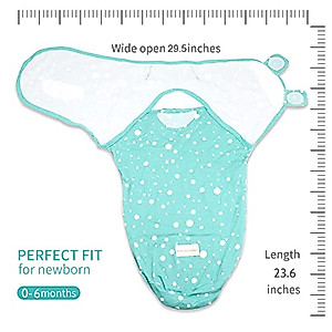 Hooyax Swaddle Blanket for Baby Boys and Girls, Cotton Swaddle Wrap Adjustable Sleep Sack for Newborn Baby, 3 Pack, Pink+Green+Floral Large(3-6 Months)