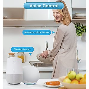 Veise Wifi Smart Lock with 2 Handles, Keyless Entry Door Lock Deadbolt with Handle Set, Smart Locks for Front Door with App Control, Electronic Digital Lock, Auto Lock, Easy Installation, Satin Nickel