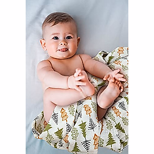 Muslin Swaddle Blankets Babies, Very Soft and Breathable Essential Receiving wrap, Ideal Newborn swaddling Set, Best Shower Gift, 47 X 47 inches (Into The Jungle (4 Pack))