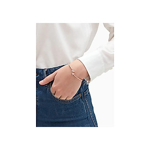Kate Spade New York Yours Truly Pave Open Hinge Cuff Bracelet, Rose Gold Plated Metal, OS