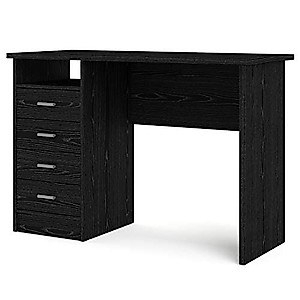 Tvilum Desk with 4 Drawers, Black Woodgrain