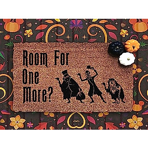 Hushuoni Haunted Vintage Sign Man sion Door Mat - Welcome Doormat - Halloween - Haunted Vintage Sign Man sion Decor - Halloween Non Slip Floor Mat for Home Bathroom Kitchen Entrance 18 x 30 inch…