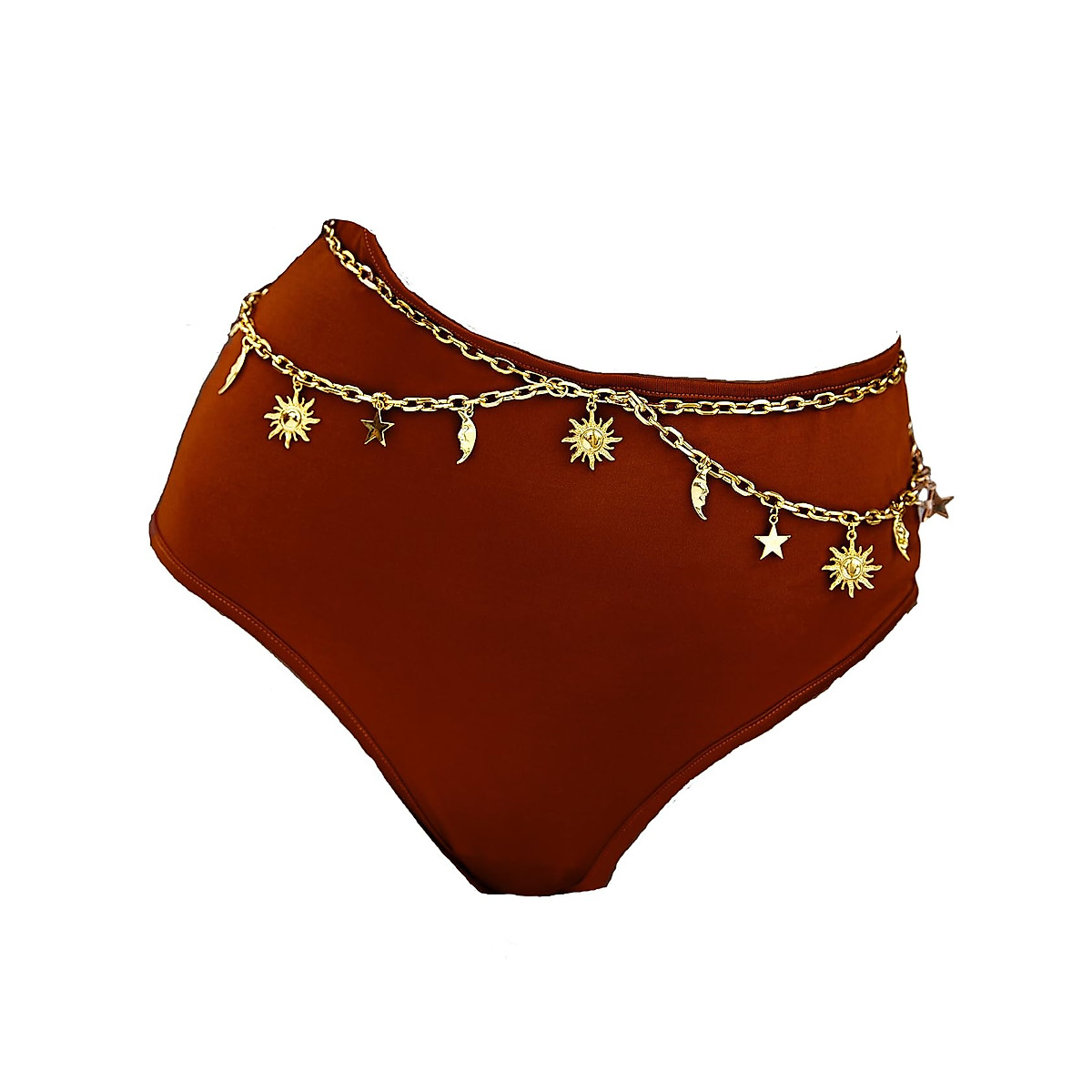 Floerns Women's Metal Waist Chain Belts Star Moon Body Chain for Dress without Underwear Gold One Size