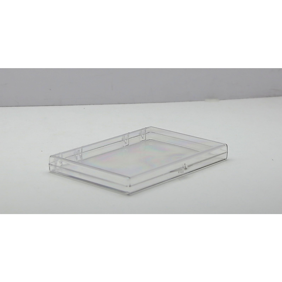 Clear Hinged Plastic Box 6" L x 4" W x 1/2" H - 4 Pieces Per Pack