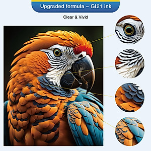 Topcolor GI-21 G3270 G3260 Ink Bottles Compatible for Canon 21 GI-21 GI21 Ink Refill Bottles Set, Compatible for Canon MegaTank G3270 G3260 G3290 G3272 G4280 G4270 G2270 G2260 G1220 G1230 Printer