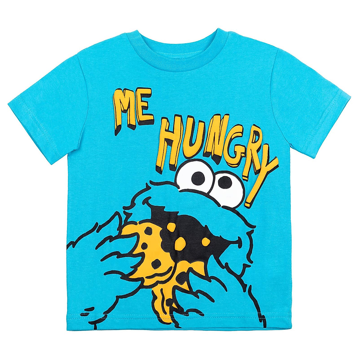 Sesame Street Cookie Monster Infant Baby Boys Graphic T-Shirt and Shorts Outfit Set Blue/Gray 24 Months