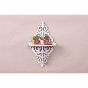 hadaaya White Wall Mounted Decorative Floating Shelves for Living Room Bedroom, Office, Home Decor