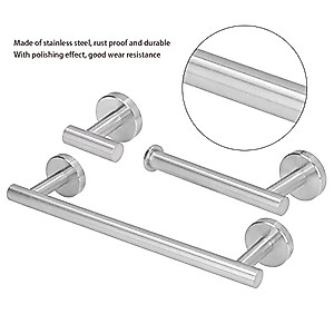 Punch-Free Towel Rack,Otufan Stainless Steel Hangable Towel Rod Free Punch Storage Single Rod Cabinet Bathroom Hanger Suitable for Bathroom Kitchen(#1)