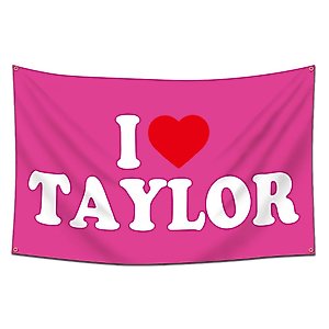kruboy I love Taylor flag 36x60Inch Pink Tapestry Taylor 2024 Banner for Bedroom Living Room Dorm Wall Deco