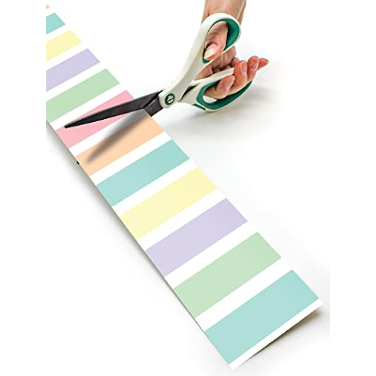 Teacher Created Resources Pastel Pop Stripes Straight Rolled Border Trim - 50ft - Decorate Bulletin Boards, Walls, Desks, Windows, Doors, Lockers, Schools, Classrooms, Homeschool & Offices