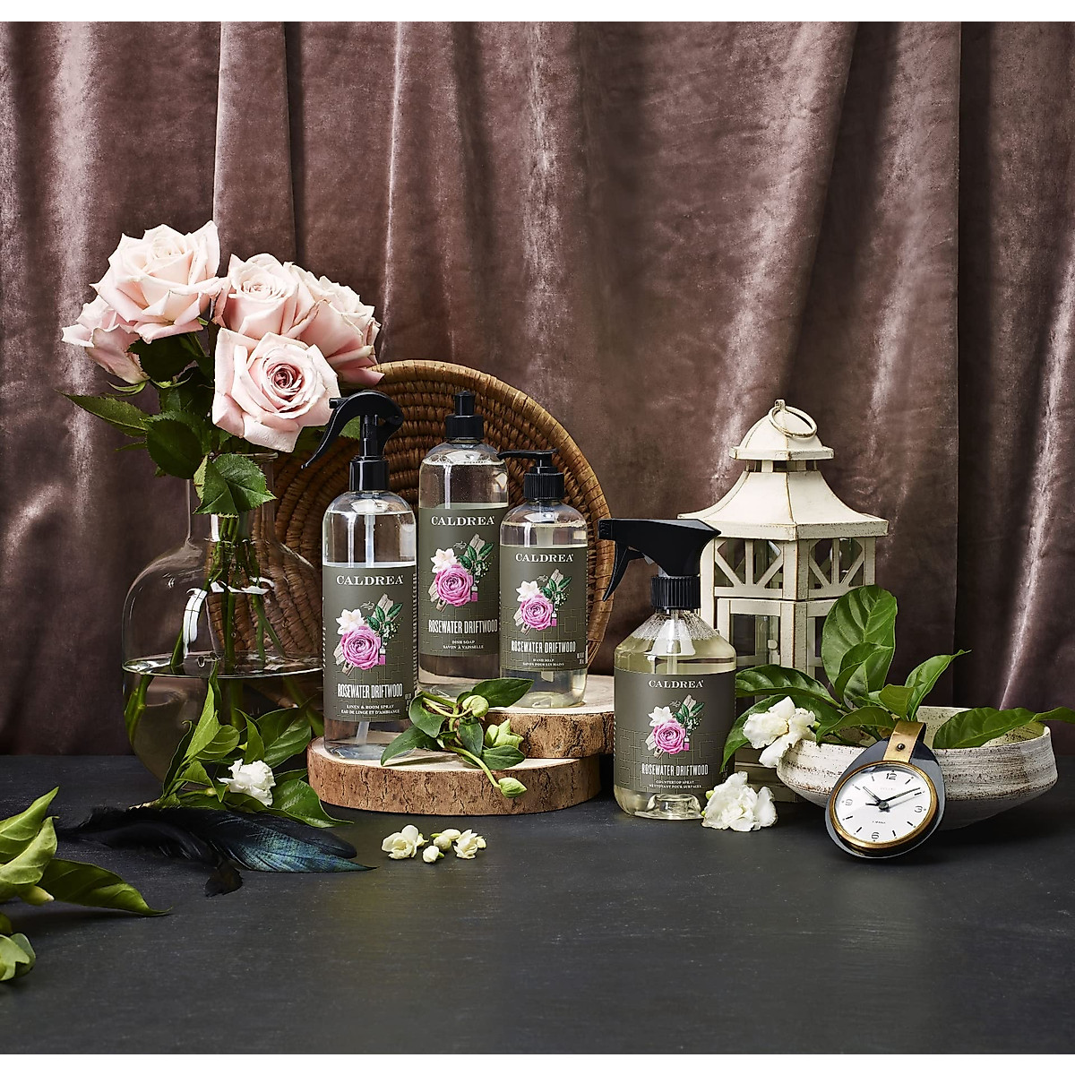 Caldrea Hand Soap Refill, Aloe Vera Gel, Olive Oil And Essential Oils To Cleanse And Condition, Rosewater Driftwood Scent, 32 Oz