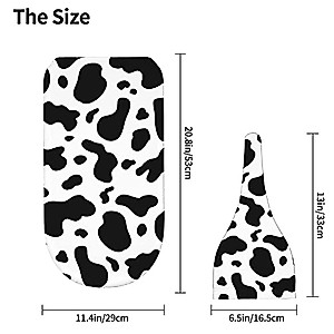 Cow Print Baby Stuff Swaddle Blankets Beanie Hat Sets Soft and Stretchy Newborn Receiving Blanket Swaddle Sack for Baby Shower Infant Boy and Girl Gift