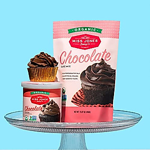 Miss Jones Baking Organic Cake and Cupcake Mix, Non-GMO, Vegan-Friendly, Moist and Fluffy: Chocolate (Pack of 1)