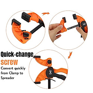 Mr. Pen- Bar Clamps For Woodworking, 6", 2 Pack, Clamp/Spreader, Quick Grip Clamps, Woodworking Clamps, Bar Clamps, Quick Clamps, Trigger Clamp, Quick Clamps for Woodworking.