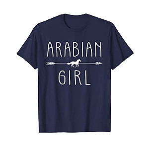 Arabian Horse Girl Shirt Gifts Horses Lover Riding Racing T-Shirt