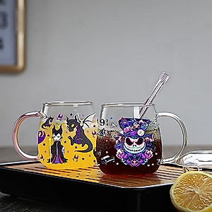 UV DTF Cup Wrap Transfer Stickers for Glass Cups Halloween Cups UV DTF Cup Wrap Transfer Cup Stickers Decals Waterproof Rub on Transfers for Crafts Vintage(Halloween-Cups)