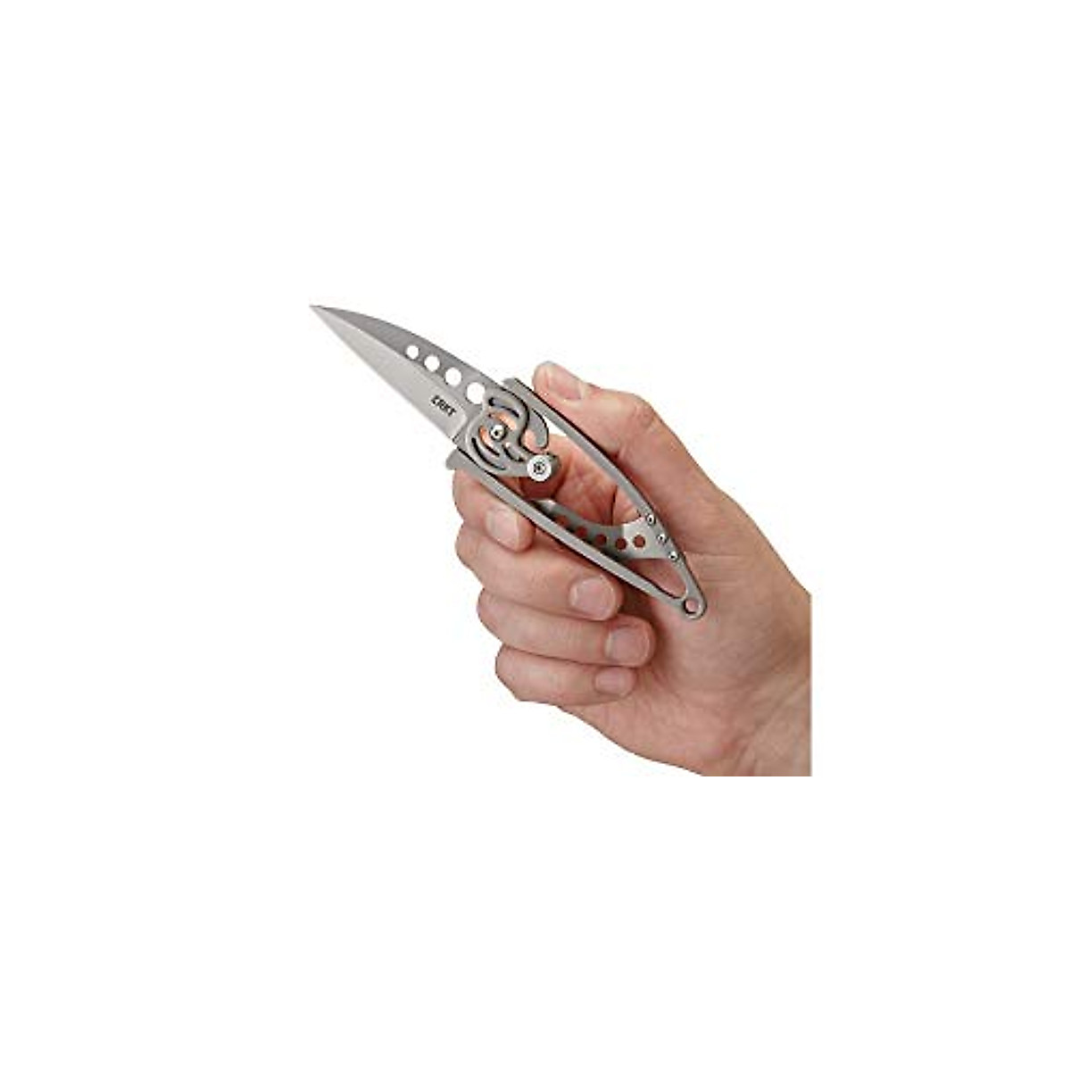 CRKT Snap Lock Folding Pocket Knife: Gentleman Everyday Carry, Satin Blade, Innovative Snap Lock Mechanism Skeletonized Handle, Quick Release Lanyard 5102N