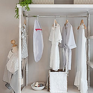 4 Set Travel Laundry Bags Dirty Clothes Bag for Traveling Hanging Laundry Hamper with Zipper, Folding Hanger and Outer Bag, Collapsible and Washable, Separate Laundry from Clean Clothes