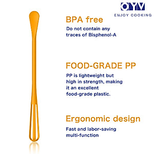 OYV multifunctional mini whisk,mini spoon,small whisks for cooking,tiny whisk 2 pieces,mini small wisk,for Blending,Whisking,Beating Ingredients, Mixing Sauces