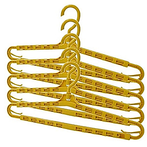 N/A Portable Plastic Display Hanger Windproof Wardrobe Coat Shirt Suit Hanger Clothes Storage Rack (Color : Yellow, Size : 41.5 * 19.5cm)
