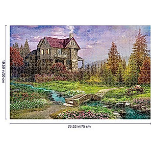 Tektalk 1000 Pieces Jigsaw Puzzles for Teens & Adults (Mountain Cabin)
