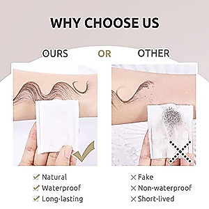 Onpep 10Pcs Baby Hair Tattoo Stickers 10 Styles Temporary Bangs Tattoos Edges DIY Hairstyling Hair Tattooing Template Curly Hair Stickers Waterproof Lasting Makeup Tool for Women