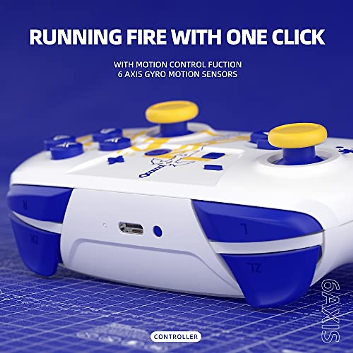 Switch Controllers,Switch Pro Controller Compatible for Switch/Switch Lite/OLED,Gamepad Pro Controllers Wireless Remote Replacement with Joysticks Support Dual Vibration/Motion Control/6-Axis Gyro