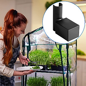 4 Pack Black Grow Tent Fan Accessories Mount Silicone Pole Mount for Clip on Fans Oscillating Clip Fan Oscillating Fan for Grow Tents Grow Tent Corner Shelf for Pole Fly Strips Lights Tent Poles