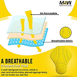 MOTOSTYLEWEAR Universal-CE-2 Back Armor Protection Pad, Level 2 Approved Armor Pads for Motorcycle Jackets, CE Level 2 Back Protector, CE Insert Armor & Pads for Protection for Women and Men.