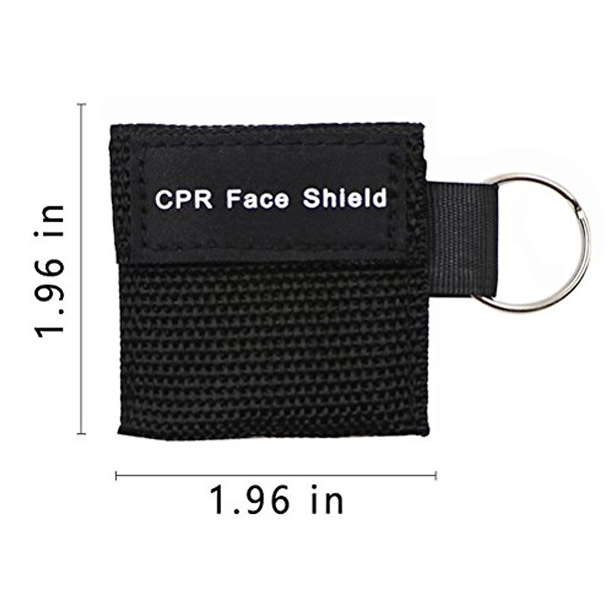 LSIKA-Z Pack of 5pcs CPR Face Shield Mask Keychain Ring Emergency Kit CPR Face Shields for First Aid or CPR Training (Black-5)