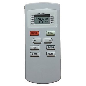Replacement for Soleus Air GREE Air Conditioner Remote Control for Model GM-WAC-10ESE-C GM-WAC-12ESE-C GL-PAC-08E4 SG-PAC-08E4 (Display in Fahrenheit)