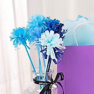 Shindel 330 Sheets Blue Tissue Paper, 14x10 Inch Gift Wrapping Paper Bulk Thickened for Gifts Bags Boys Graduation Holiday Birthday Party Packaging Decor DIY Craft Supplies