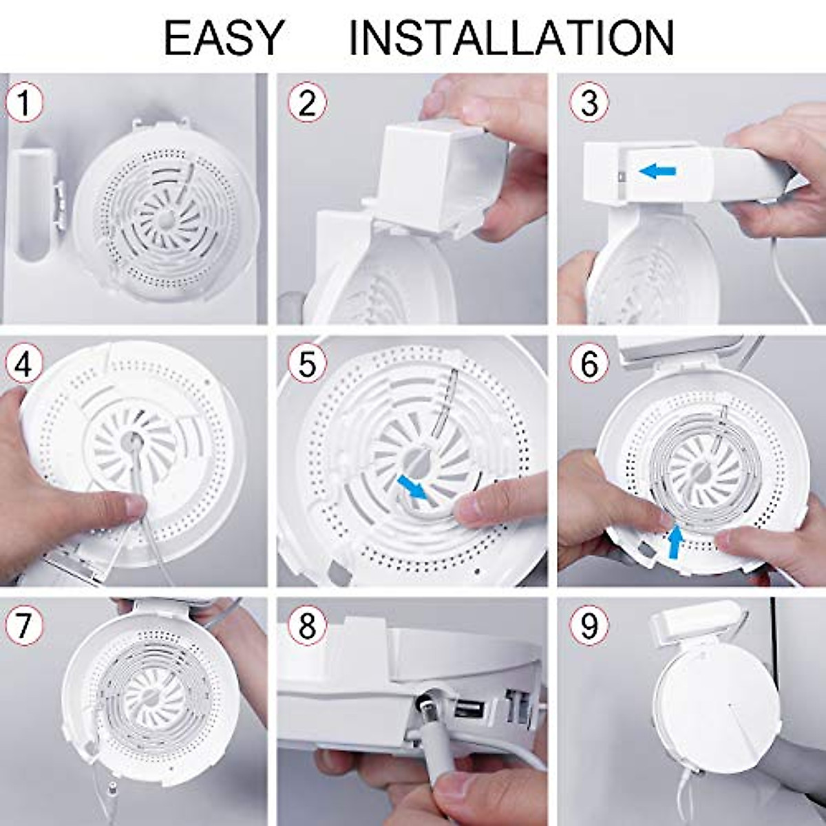 BECROWMUS 2Pack AC Outlet Wall Mount Compatible with Deco M9 Plus Whole Home Mesh WiFi System Routers, Deco M9 Plus Wall Mount Stand Bracket Holder