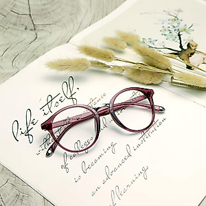 LifeArt Blue Light Blocking Glasses, Anti Eyestrain, Computer Reading Glasses, Gaming Glasses, TV Glasses for Women Men, Anti Glare (Red, No Magnification)