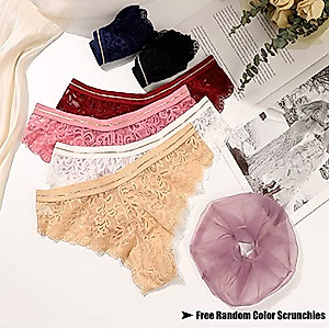 Aijolen Women Sexy Lace Bikini Panties, Low Waist Tanga Underwear Cheeky Panties