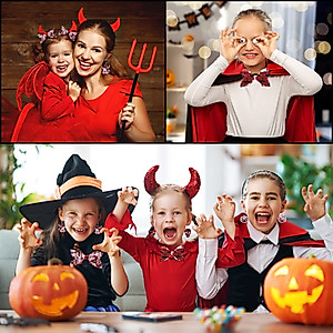 AnyDesign 10Pcs Halloween Theme Faux Leather Sheets Spooky Bloody Printed Synthetic Leathers Red White Black Scary Bloodstain Fabric Leathers for Halloween DIY Craft Earring Hair Bow Making, 8 x 12"