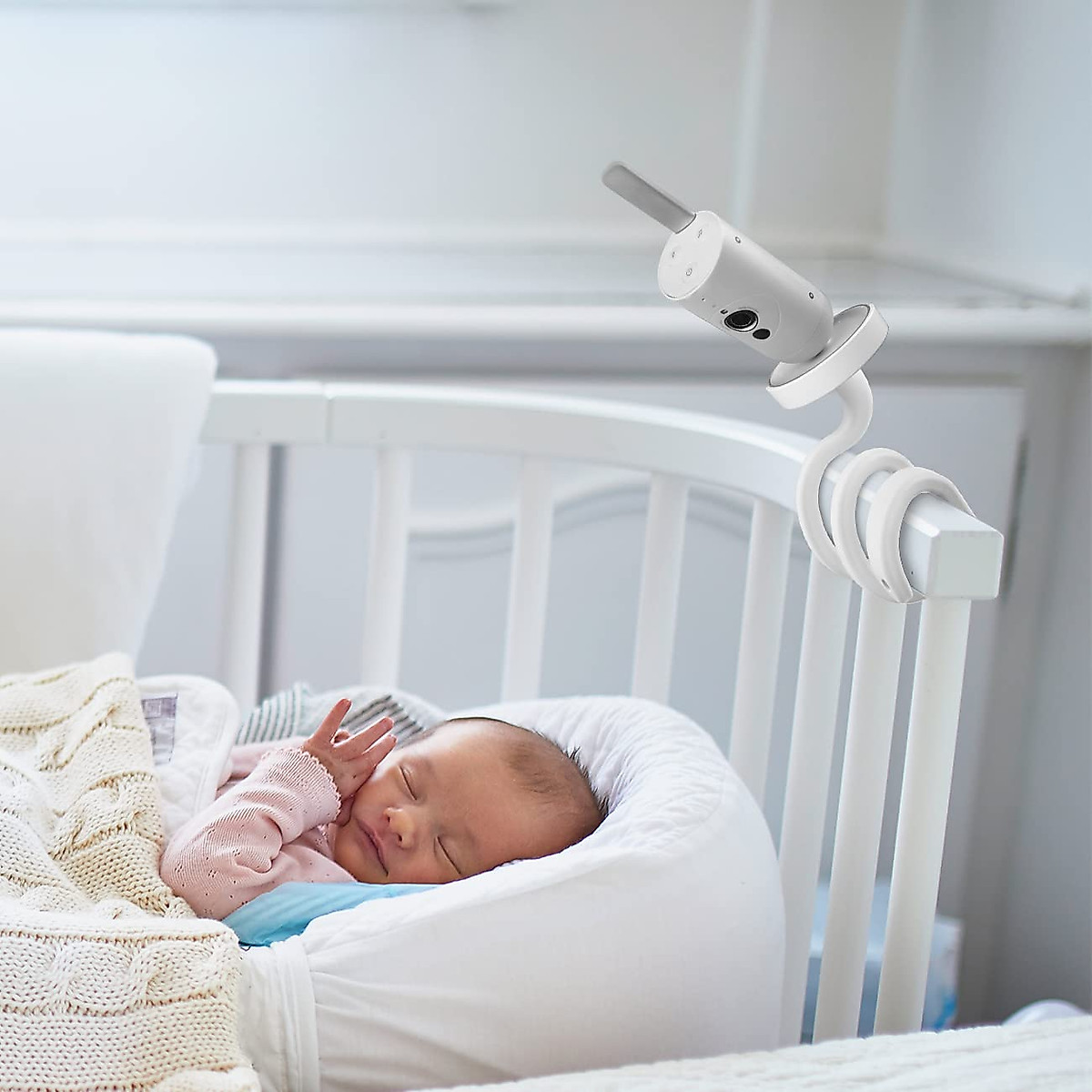 oioaahkeo Baby Monitor Mount for Philips Avent Baby Monitor SCD843/37 Camera for nannio Hero2 Hero3 Video Baby Monitor (White,1Pack)