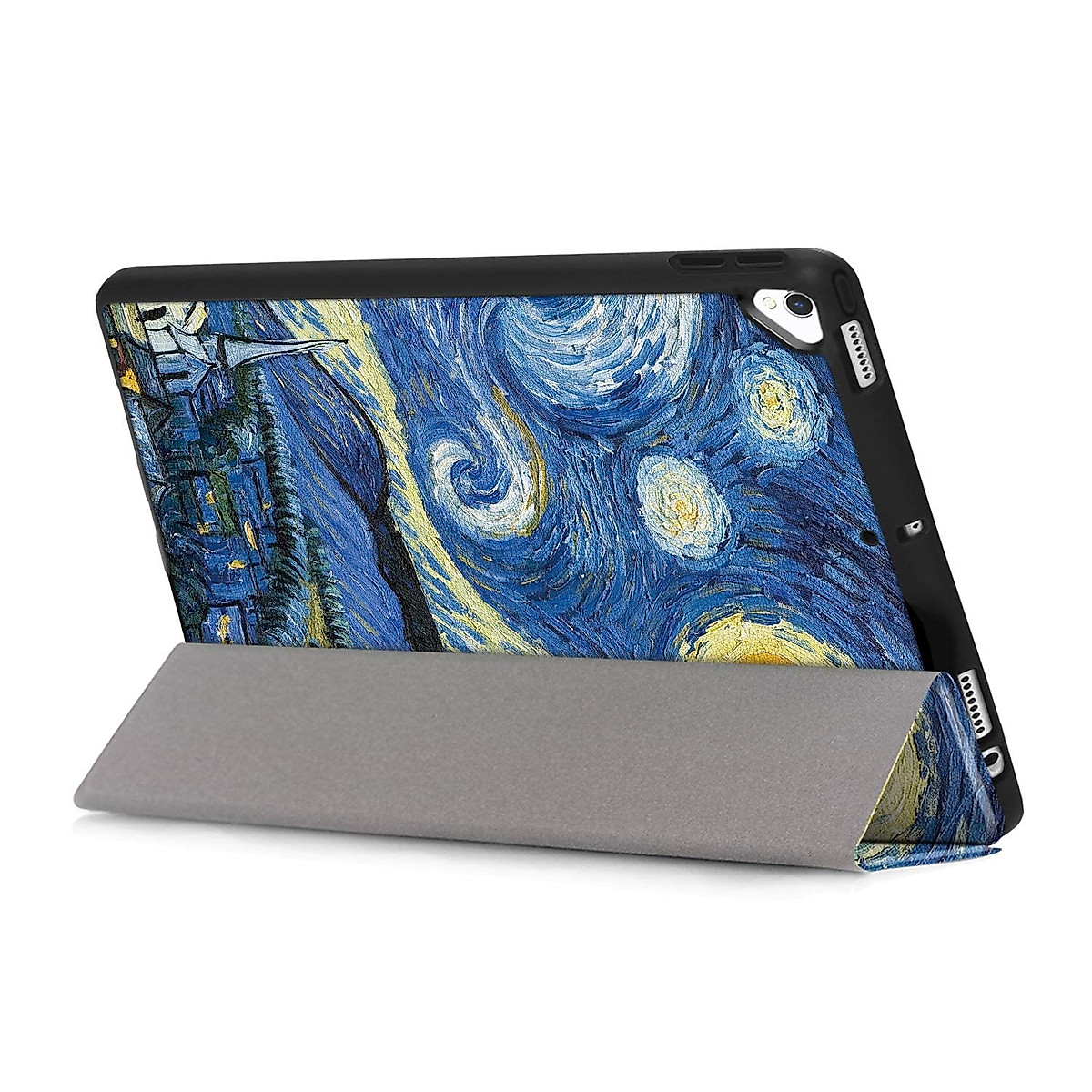 UUcovers for Apple iPad 10.2" (9th/8th/7th Generation) Case 2021/2020/2019, Smart Cover with Pencil Holder [Auto Wake/Sleep] PU Leather Stand Folio Tri-fold Shockproof Shell, Van Gogh Starry Night