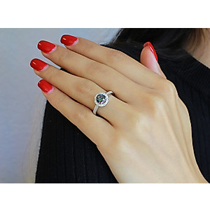 CloseoutWarehouse Rainbow Simulated Topaz Cubic Zirconia Embraced Round Solitaire Ring Sterling Silver Size 10