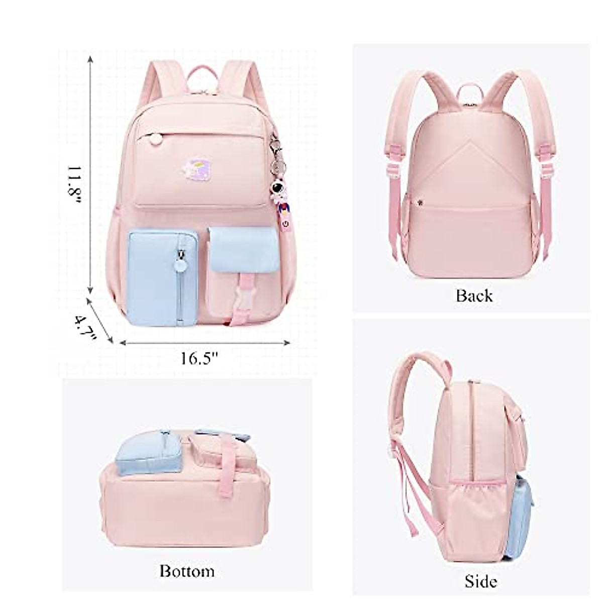 LANSHIYA Cute kids Backpack for Girls Elementary School Students Casual Daypack Lightweight Outdoor Bookbag for Teens