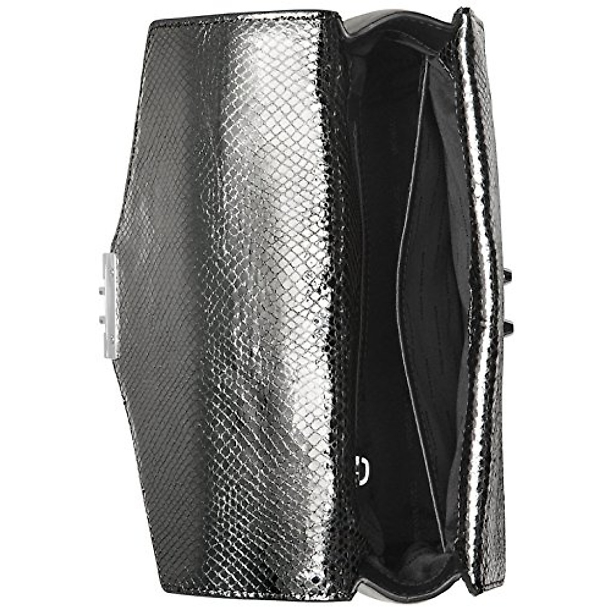 MICHAEL Michael Kors Sloan Embossed Leather Top Handle Satchel, Black Pewter