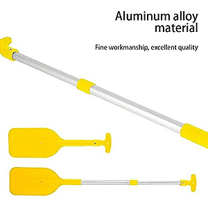 TASDHZ 2PC Boat Oars Telescopic Paddle Aluminum Kayak Paddles Adjustable Length Canoe Paddle with Anti-Slip Grips for Kayak,Telescoping Plastic Boat Paddle Canoe, Inflatable Boat Dinghy (Yellow 2pcs)