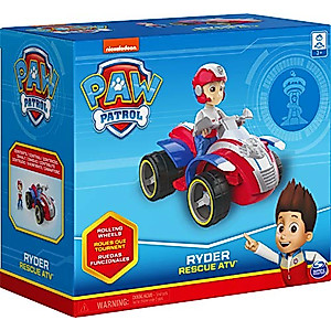 Paw Patrol, Ryder’s Rescue ATV Vehicle with Collectible Figure, for Kids Aged 3 and up