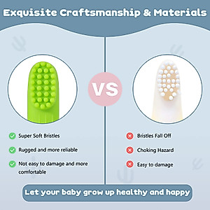 Silicone Baby Teething Toys Cold Frozen Teethers Toys Soothe Infant Baby Teething Relief Chew Toys, BPA Free Training Toothbrush for Babies 0-18 Months - Cactus and Snail