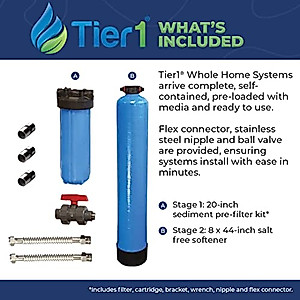Tier1 Salt-Free Whole House Water Softener System 1-3 Bathrooms - Eco Series