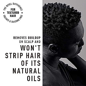 Bevel Shampoo for Men - Sulfate Free Shampoo for Textured Hair with Coconut Oil and Shea Butter, Detangles Course, Curly Hair, 12 Oz