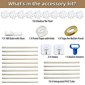 59" Round Balloon Arch Kit, Collapsible and Reusable PVC Tubes Create Balloon Ring Backdrop Kit for Wedding, Birthday Party, Photo Background, Baby Shower, Festival Decoration-Valentine's Day