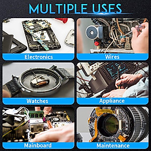 TOAUTO DS90 Soldering Station-°F & °C Dual Digital Display Soldering Iron Station Kit,90W Soldering Iron,302℉- 842℉ Temperature, Anti-Static & Grounding Wire, Auto Standby & Sleep,5 Solder Tips, Blue